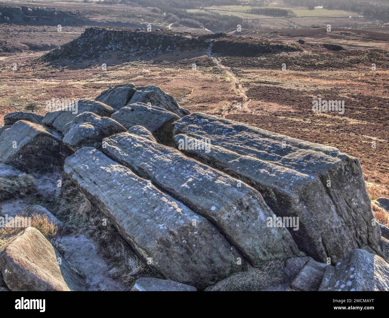 The Kit-Kat Stones on Higger Tor, Derbyshire, Peak District, near ...