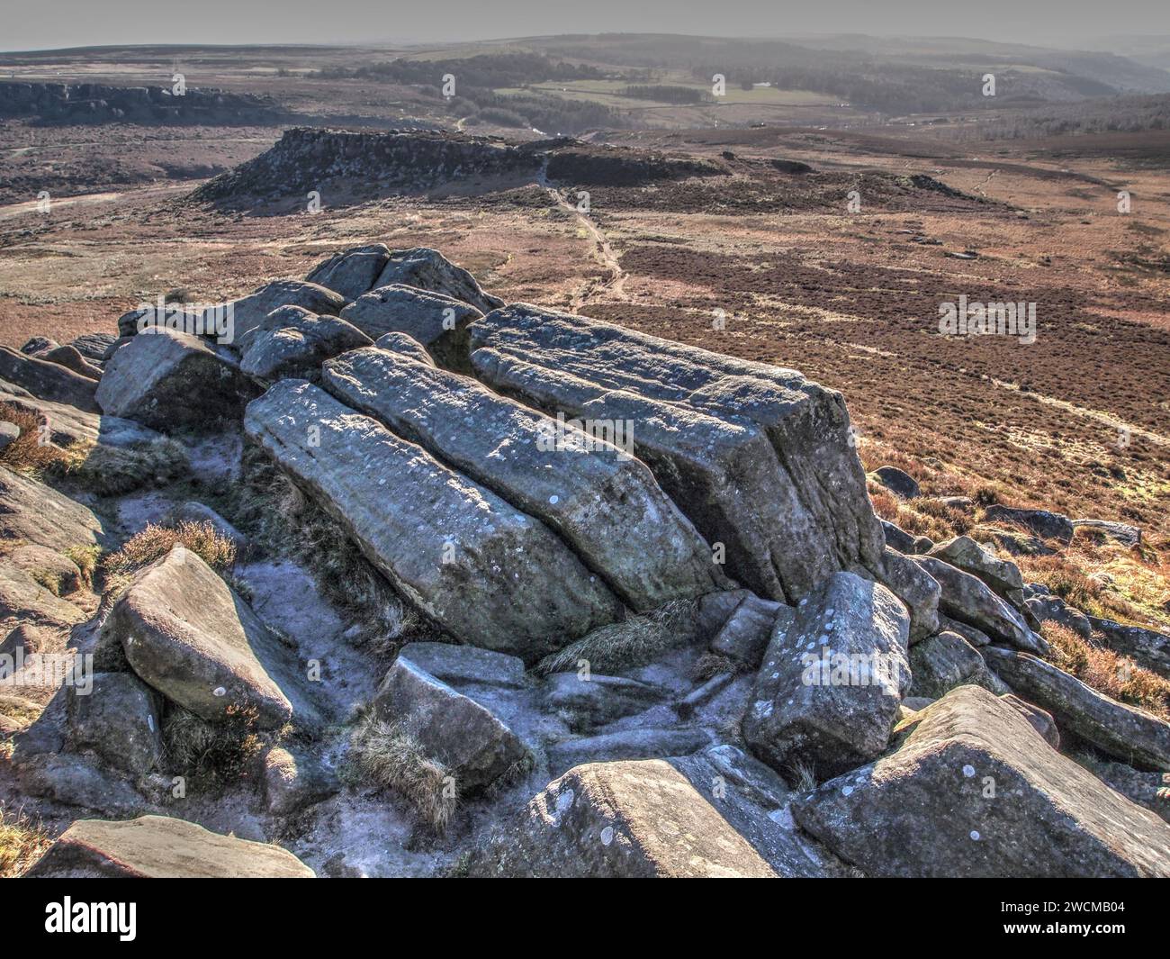 The Kit-Kat Stones on Higger Tor, Derbyshire, Peak District, near ...