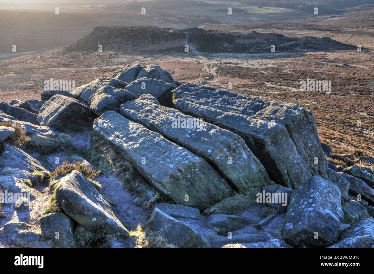 The Kit-Kat Stones on Higger Tor, Derbyshire, Peak District, near ...