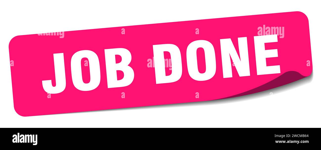 job done sticker. job done rectangular label isolated on white ...
