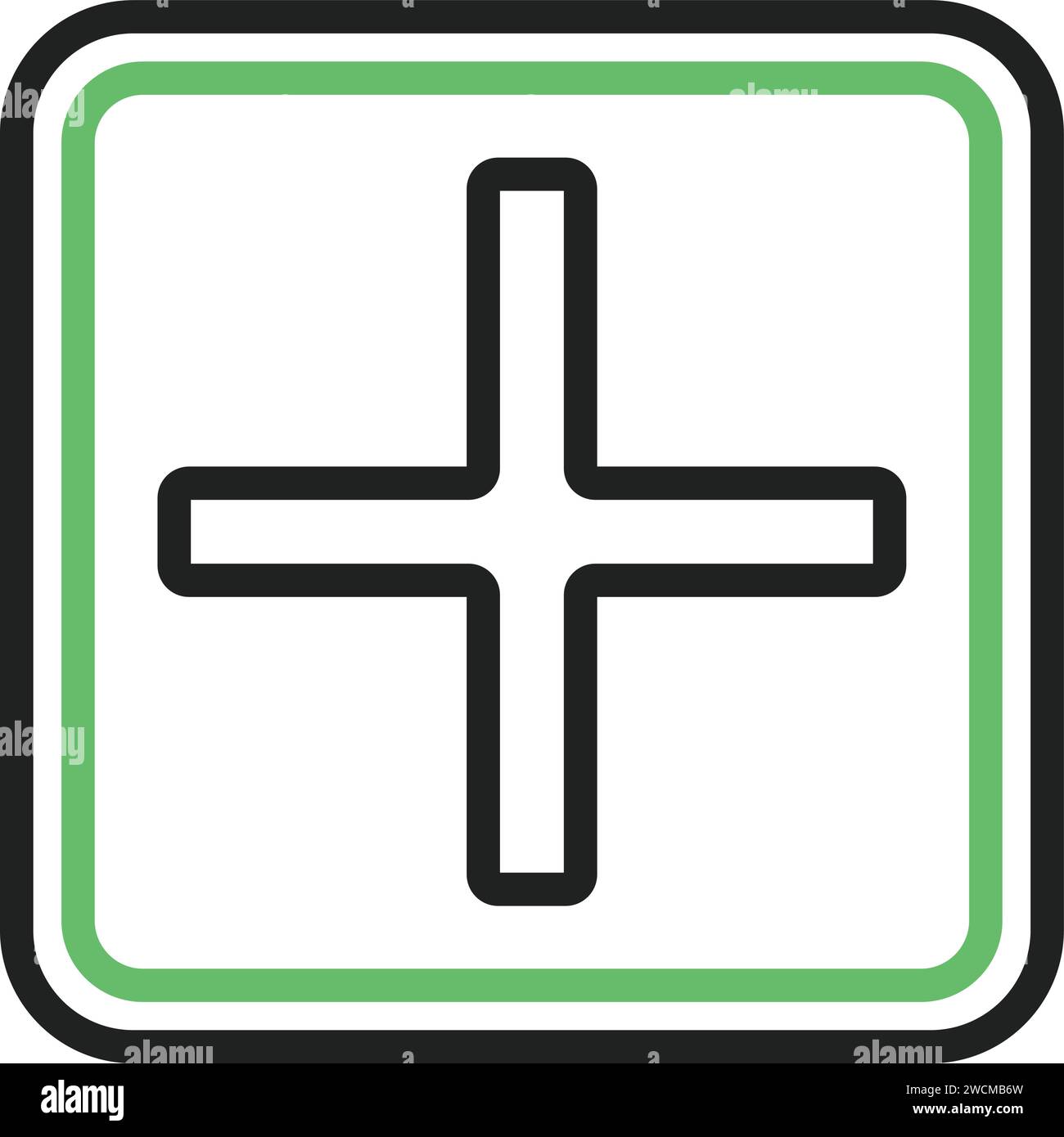 Plus icon vector image Stock Vector Image & Art - Alamy