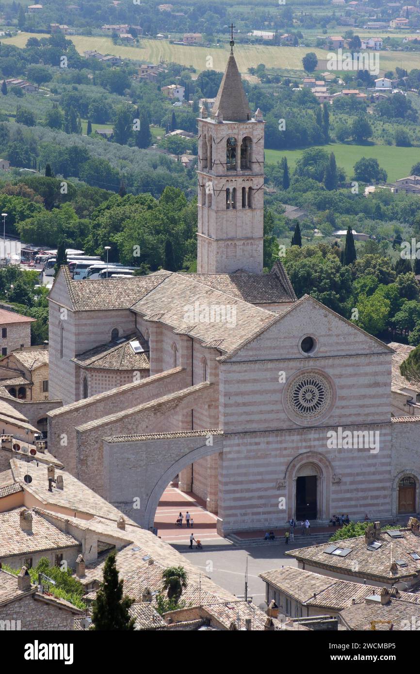 Views of Assisi from the fortress above the town Stock Photo - Alamy