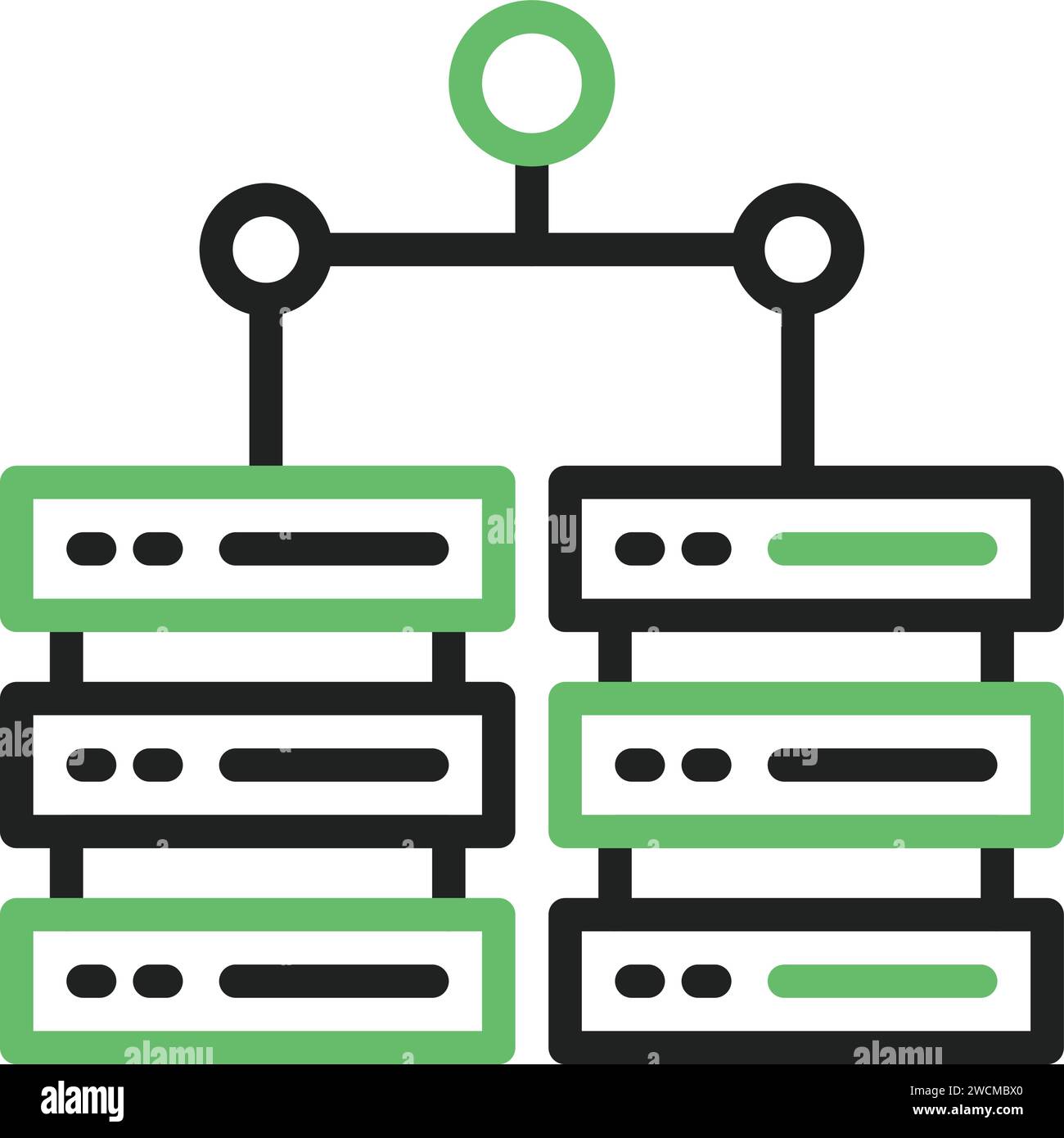 Multiple Servers icon vector image Stock Vector Image & Art - Alamy