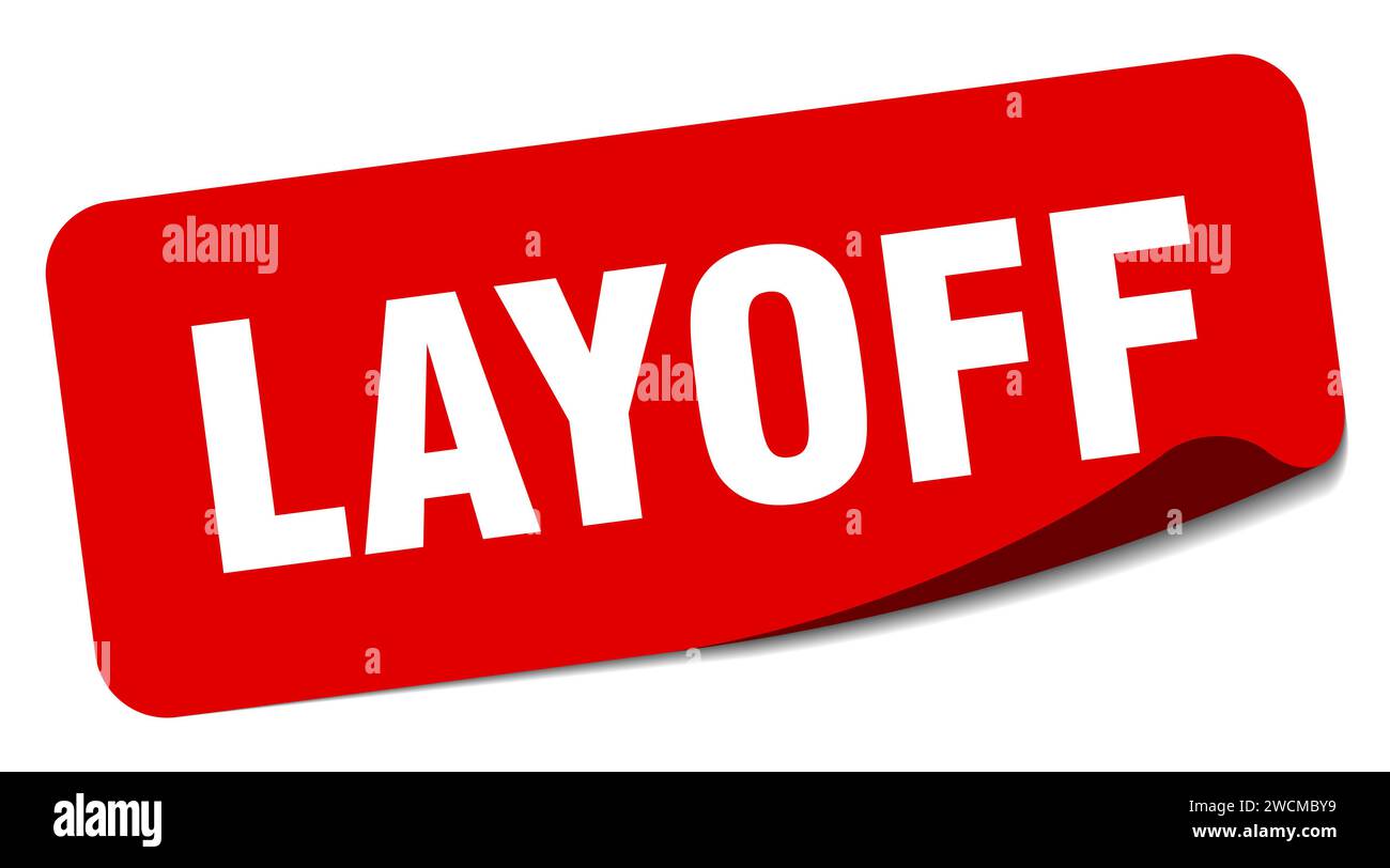 layoff sticker. layoff rectangular label isolated on white background ...