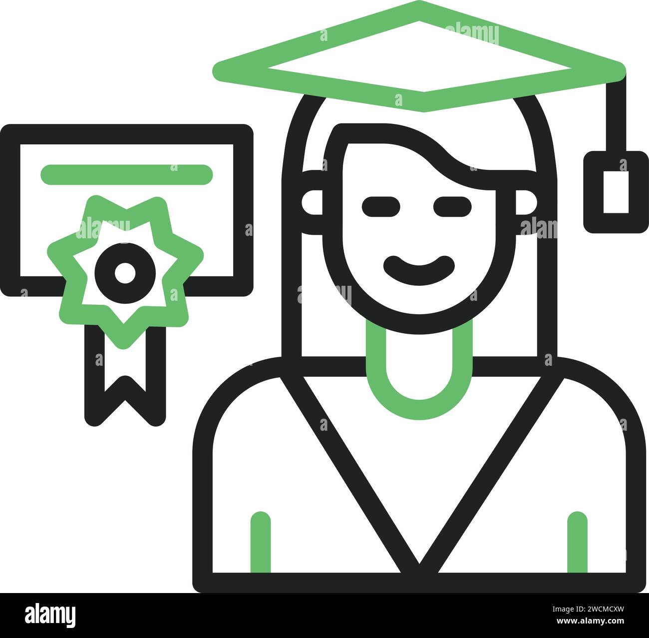 Receiving Diploma icon vector image Stock Vector Image & Art - Alamy