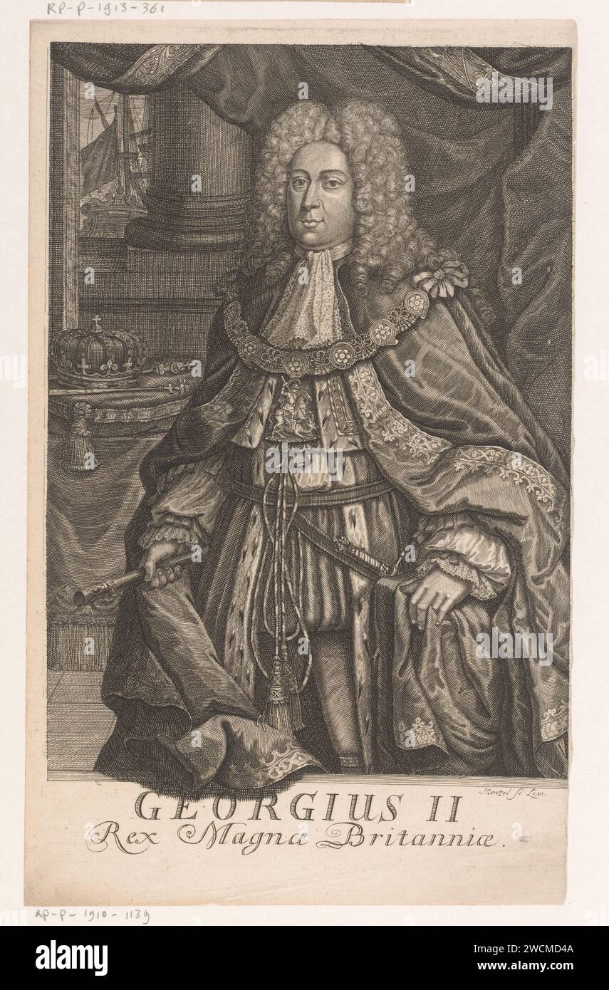 Portrait of King George II of England, Johann Georg Mentzel, 1727 ...