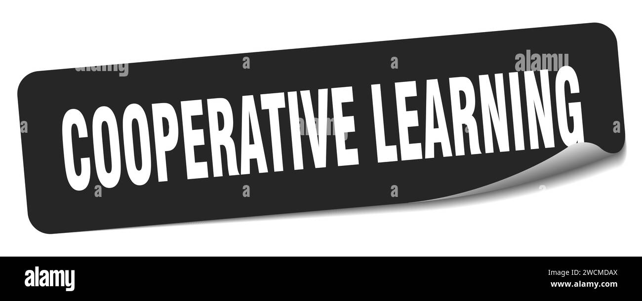 cooperative learning sticker. cooperative learning rectangular label ...