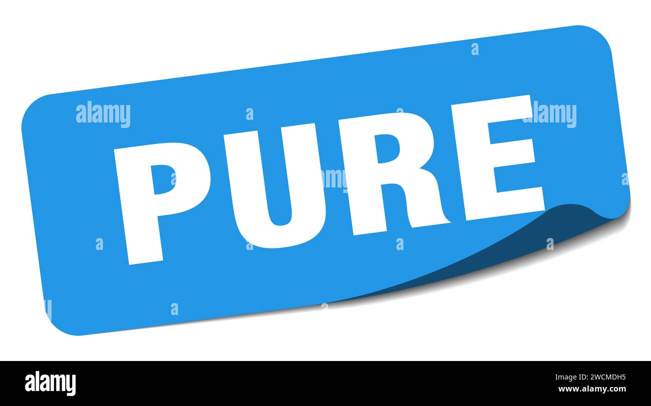 pure sticker. pure rectangular label isolated on white background Stock ...