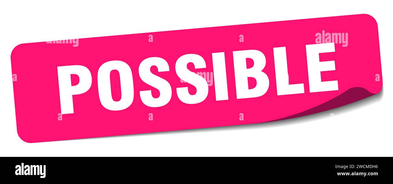 possible sticker. possible rectangular label isolated on white ...