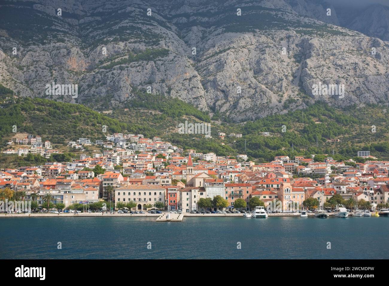 Makarska, Croatia, Beach. Port town on Croatia’s Dalmatian coast, known ...