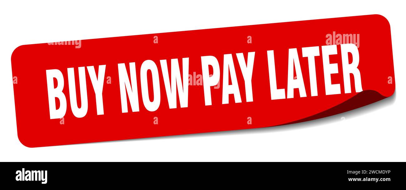 buy now pay later sticker. buy now pay later rectangular label isolated ...