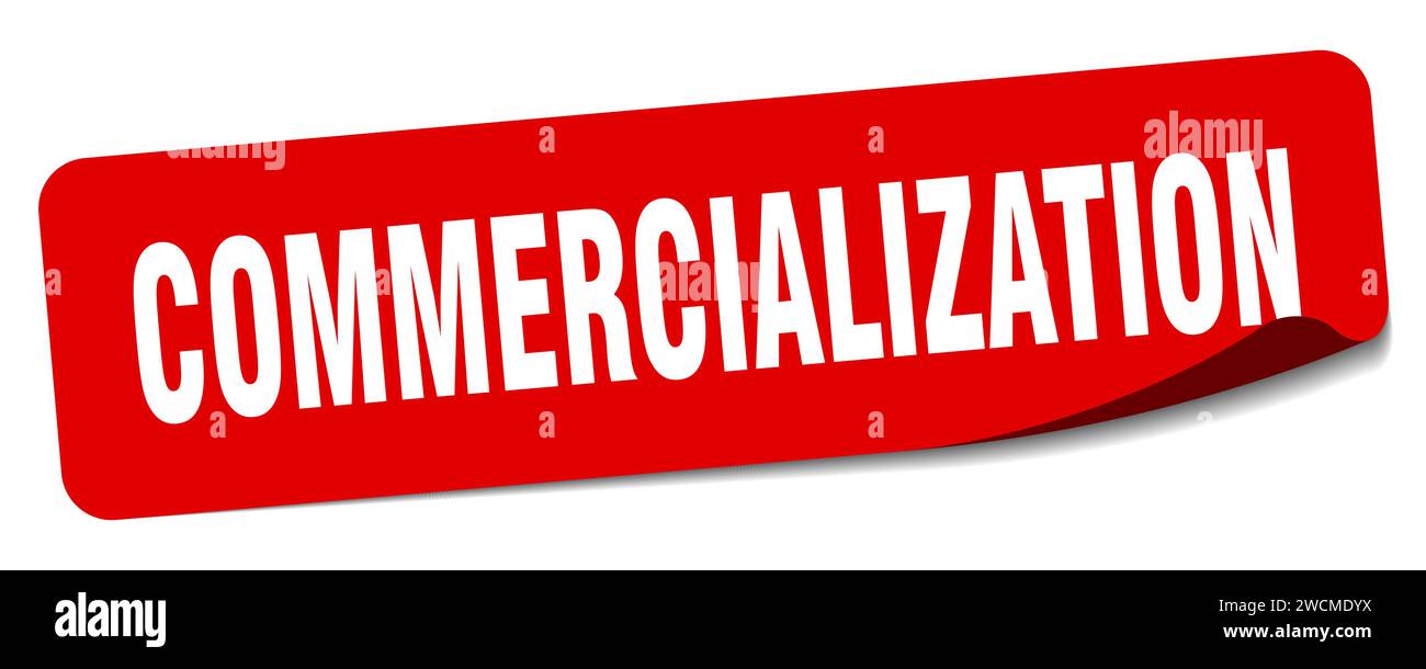 commercialization sticker. commercialization rectangular label isolated ...