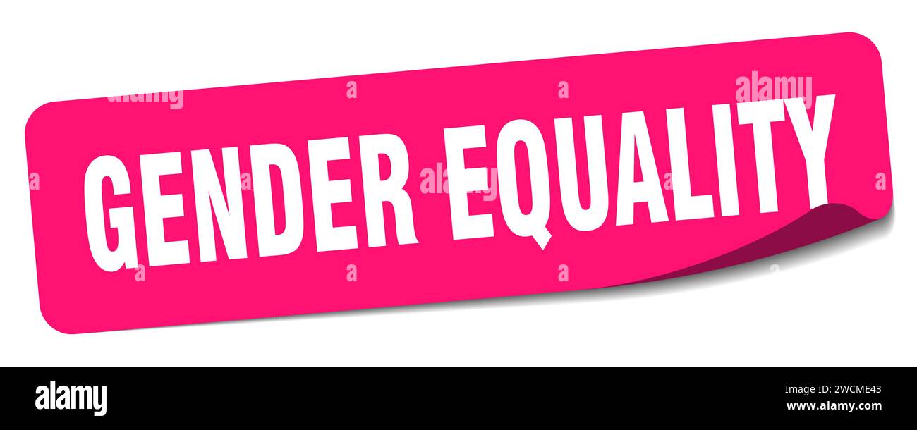 gender equality sticker. gender equality rectangular label isolated on ...