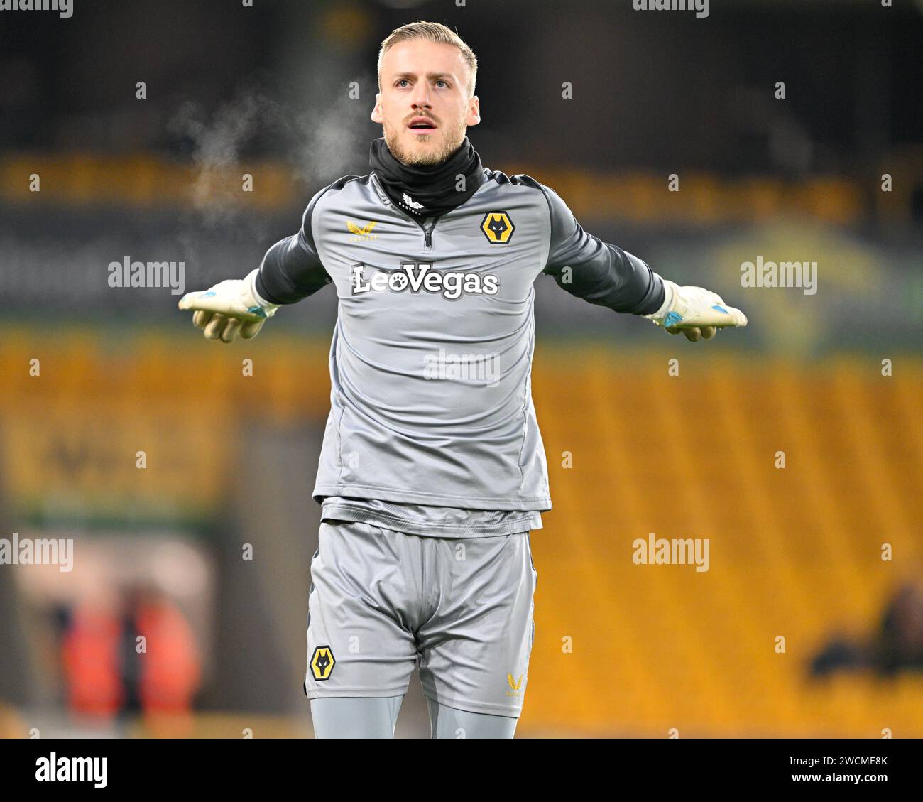 Wolverhampton, UK. 16th Jan, 2024. Daniel Bentley of Wolverhampton ...
