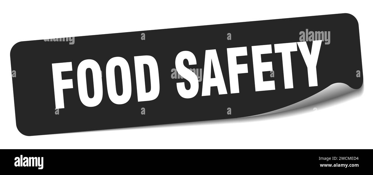 food safety sticker. food safety rectangular label isolated on white ...