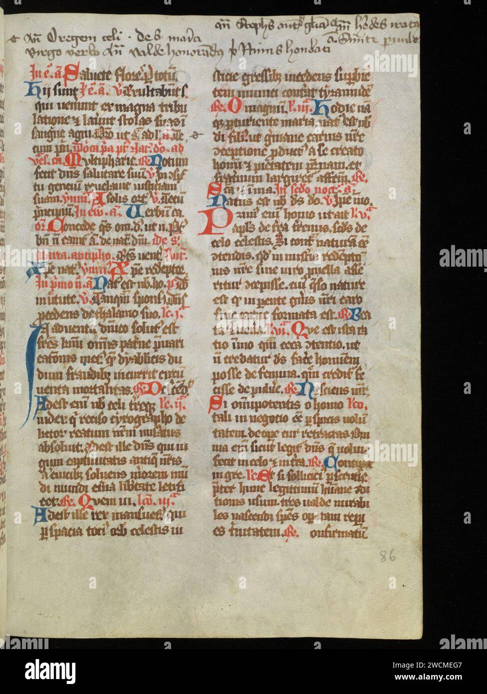 Aarau Aargauer Kantonsbibliothek Msmurq 1 F 86r Breviarium