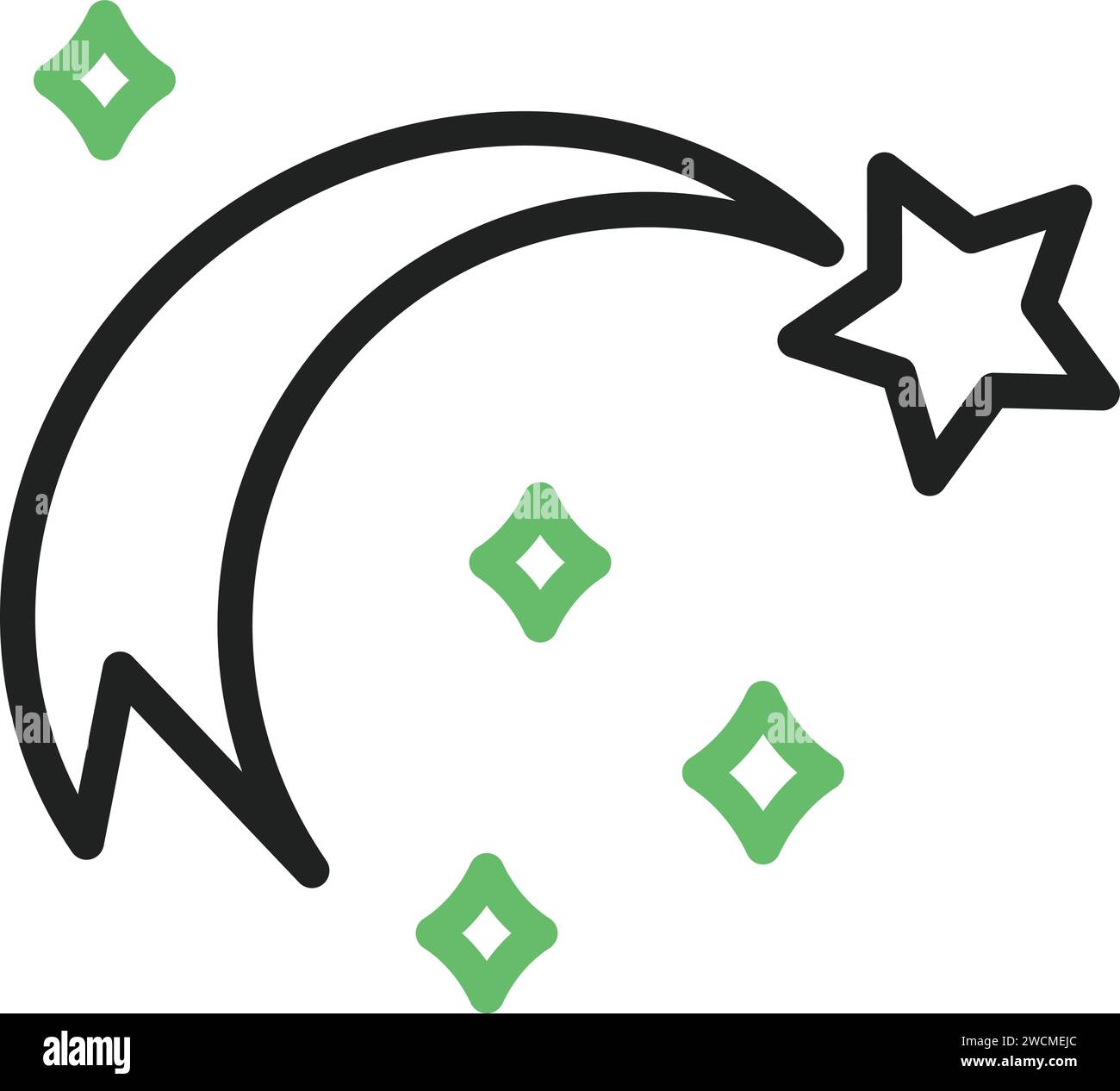 Shooting Star icon vector image Stock Vector Image & Art - Alamy