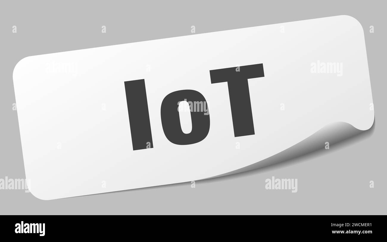 iot sticker. iot rectangular label isolated on white background Stock ...