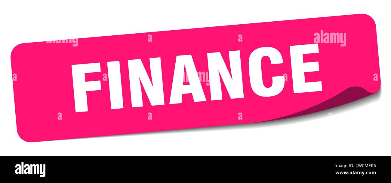 finance sticker. finance rectangular label isolated on white background ...