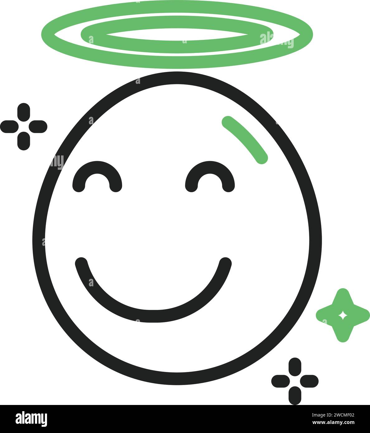 Smiling Face with Halo icon vector image Stock Vector Image & Art - Alamy