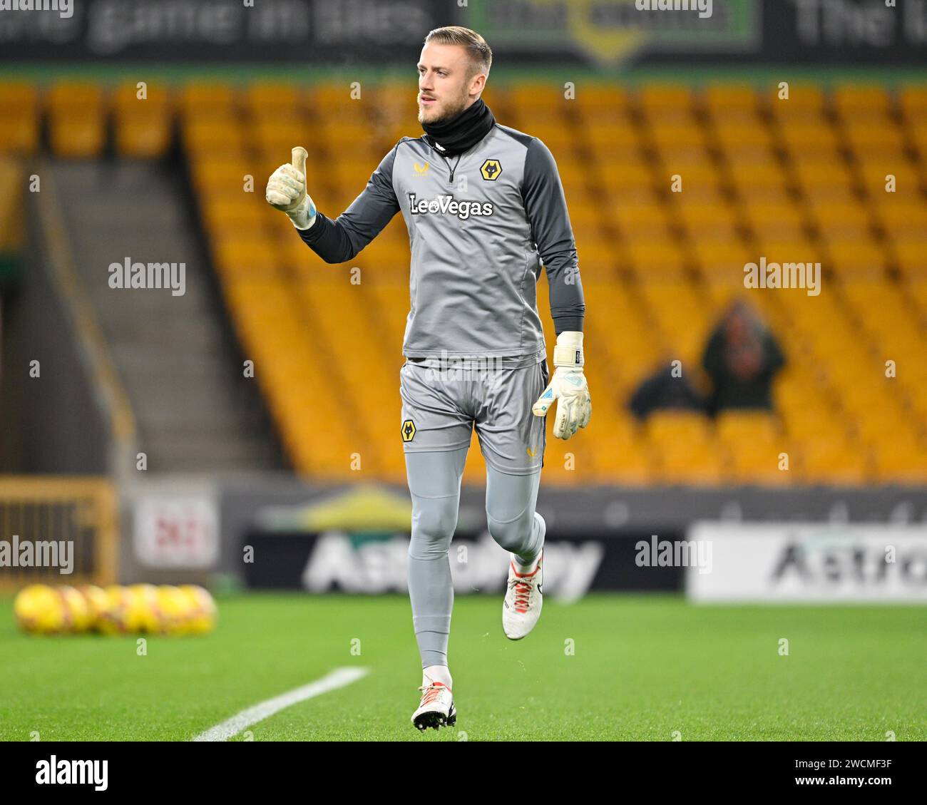 Wolverhampton, UK. 16th Jan, 2024. Daniel Bentley of Wolverhampton ...