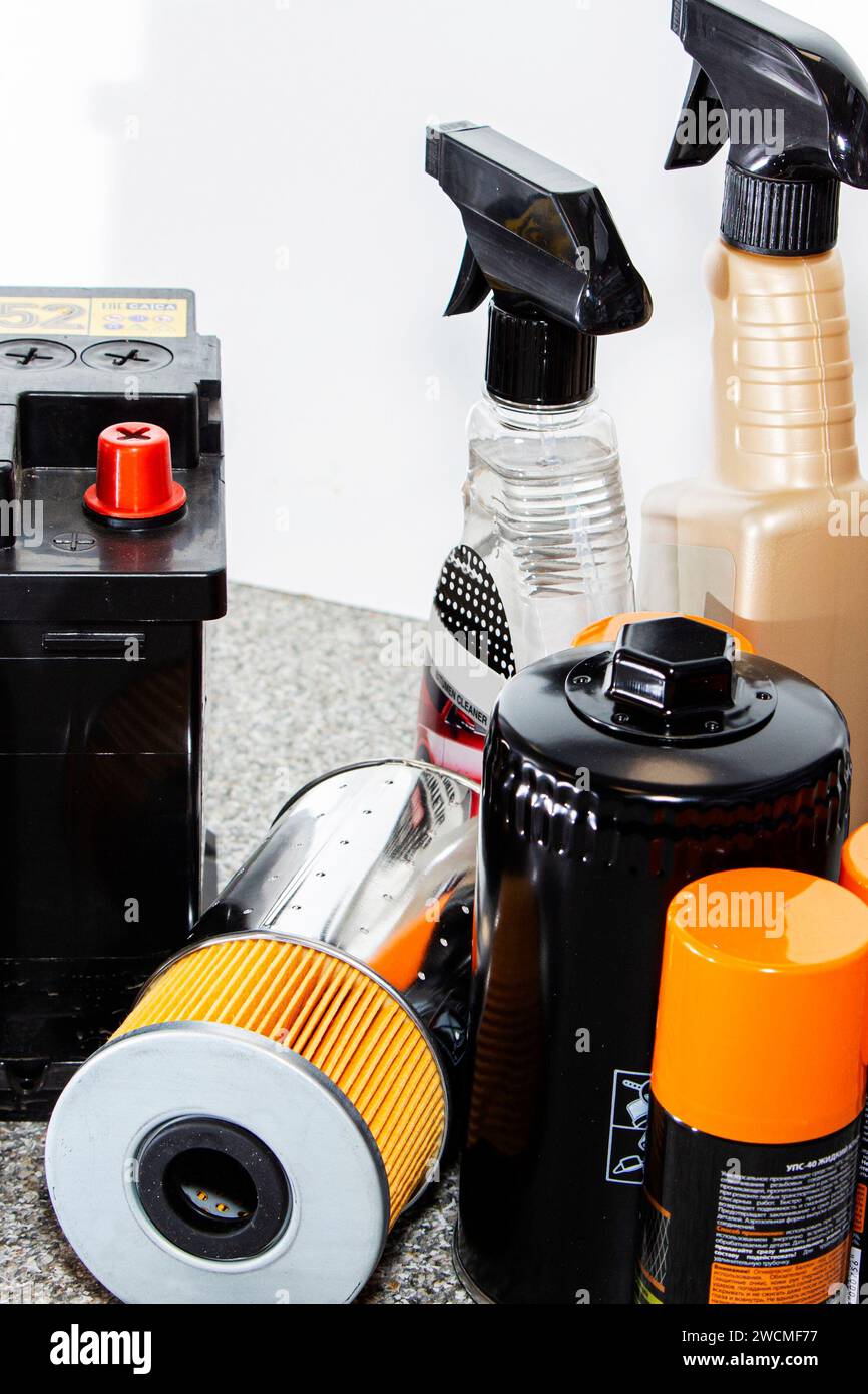 spare parts for routine car maintenance.Oil, air, fuel filters Stock ...