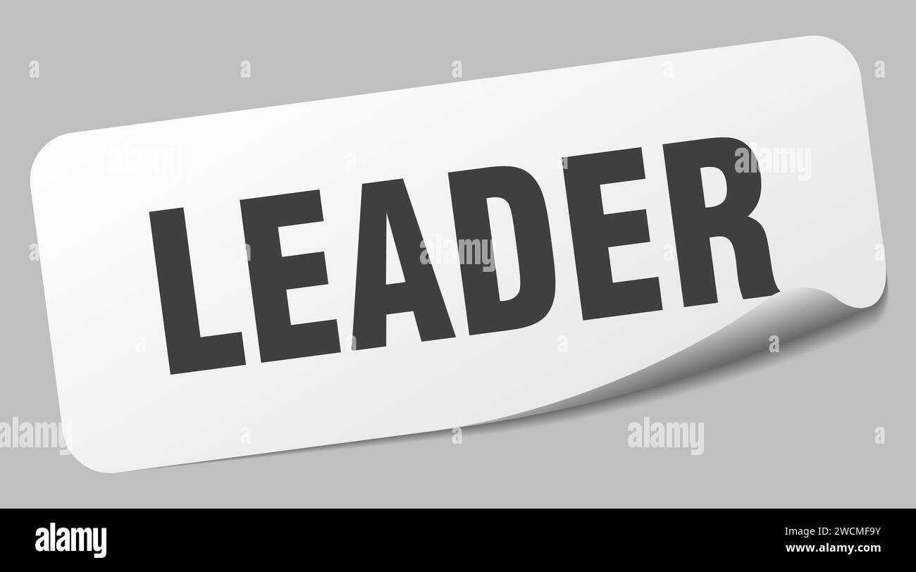 leader sticker. leader rectangular label isolated on white background ...