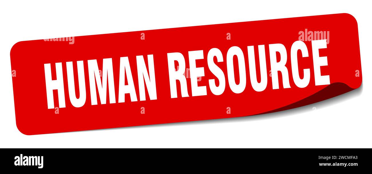 human resource sticker. human resource rectangular label isolated on ...