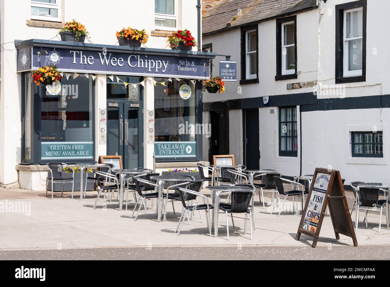 The Wee Chippy fish and chip shop, Anstruther, Fife, Scotland Stock ...