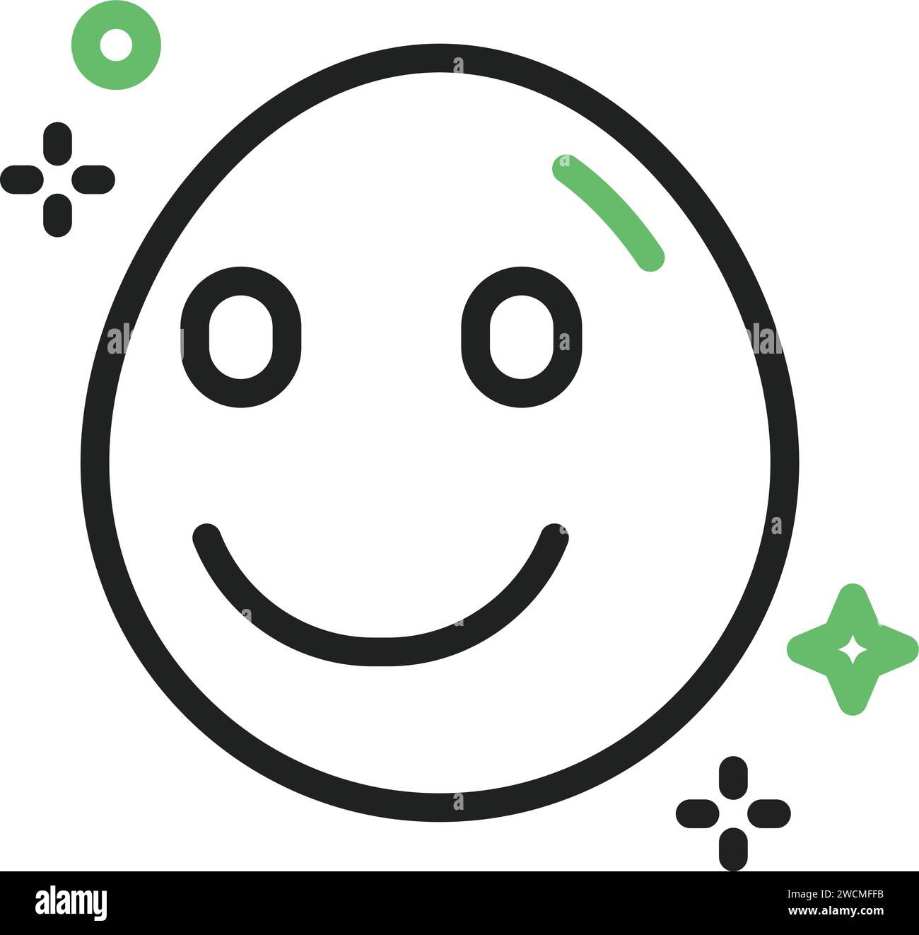Slightly Smiling Face icon vector image Stock Vector Image & Art - Alamy