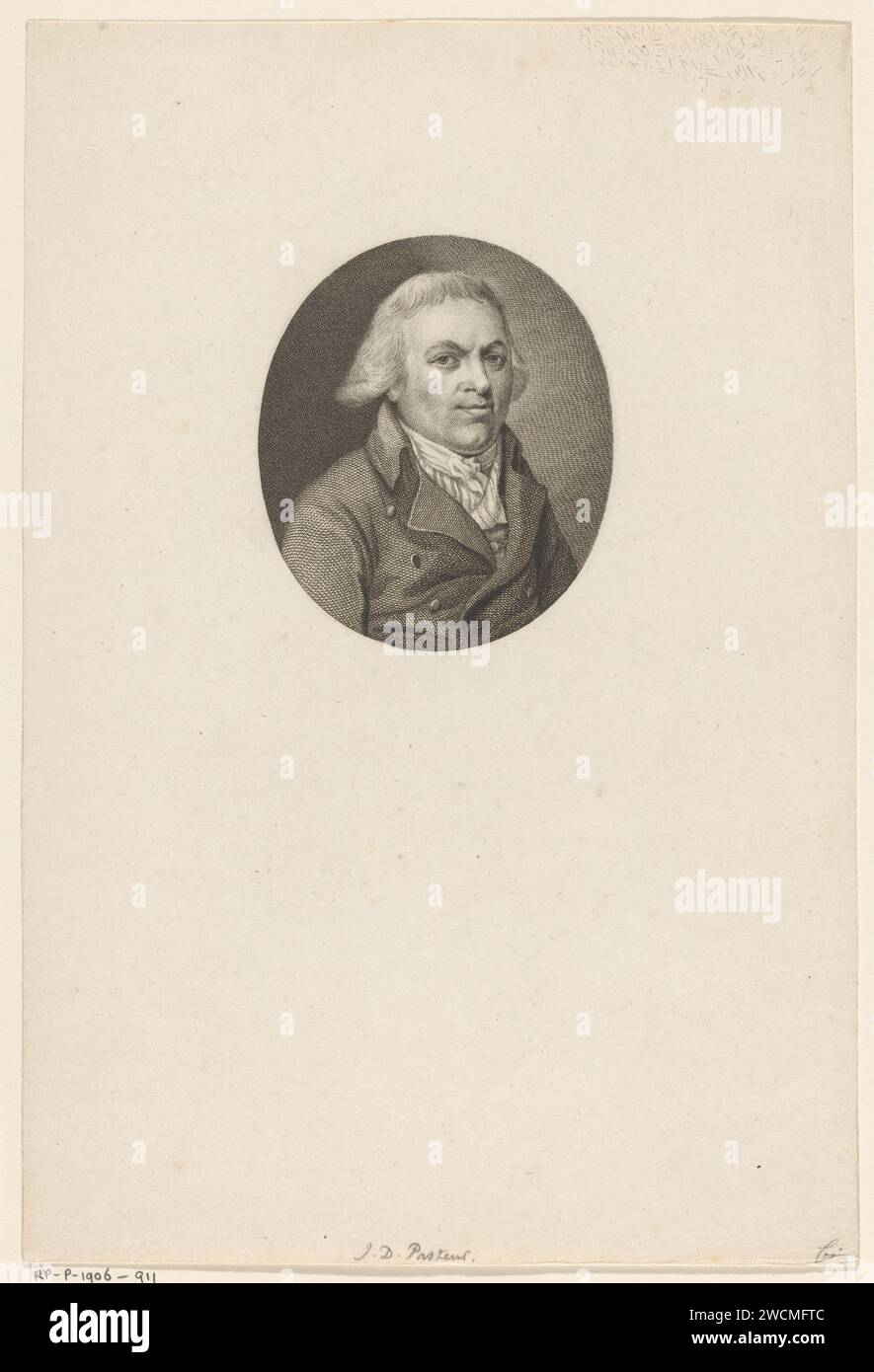 Portrait of Jan David Pasteur, Reinier Vinkeles (I), 1786 - 1809 print ...