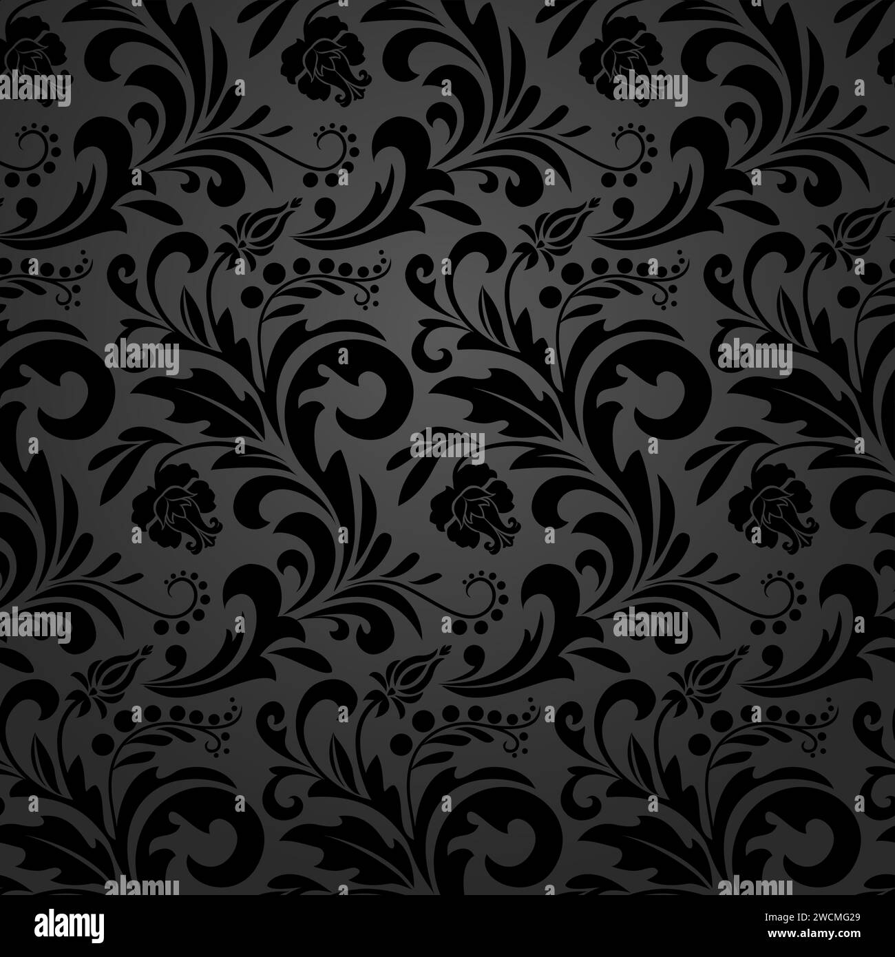 Floral pattern. Wallpaper baroque, damask. Seamless vector background ...