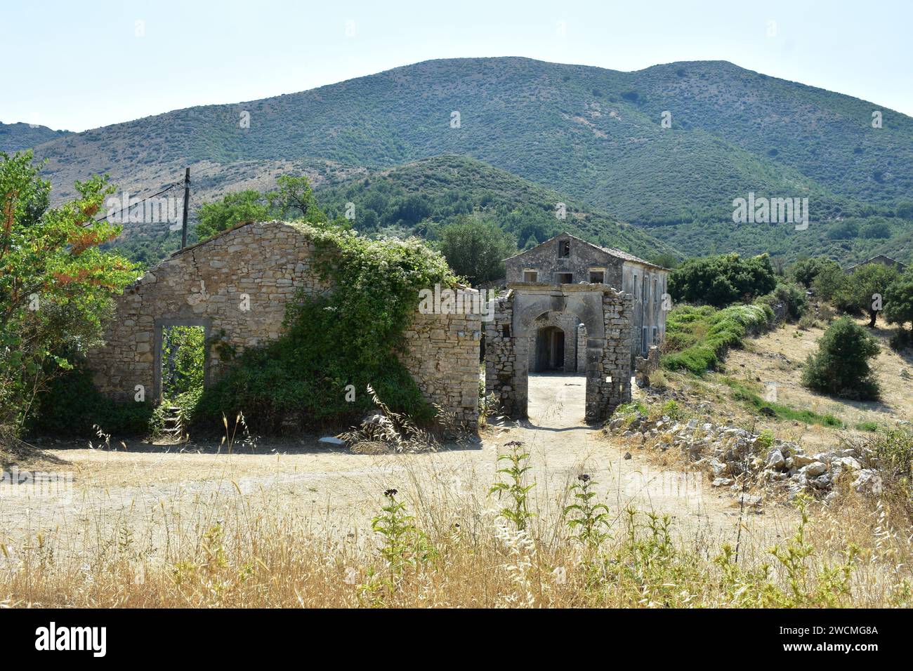 old perithia village in corfu Stock Photo - Alamy