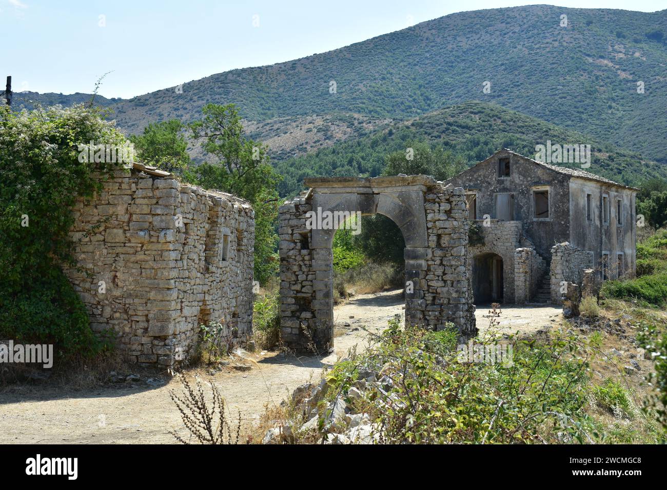 old perithia village in corfu Stock Photo - Alamy