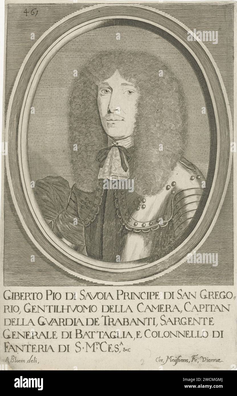 Portrait of Gilberto Pio Di Savoia, Cornelis Meyssens, After Adriaen ...