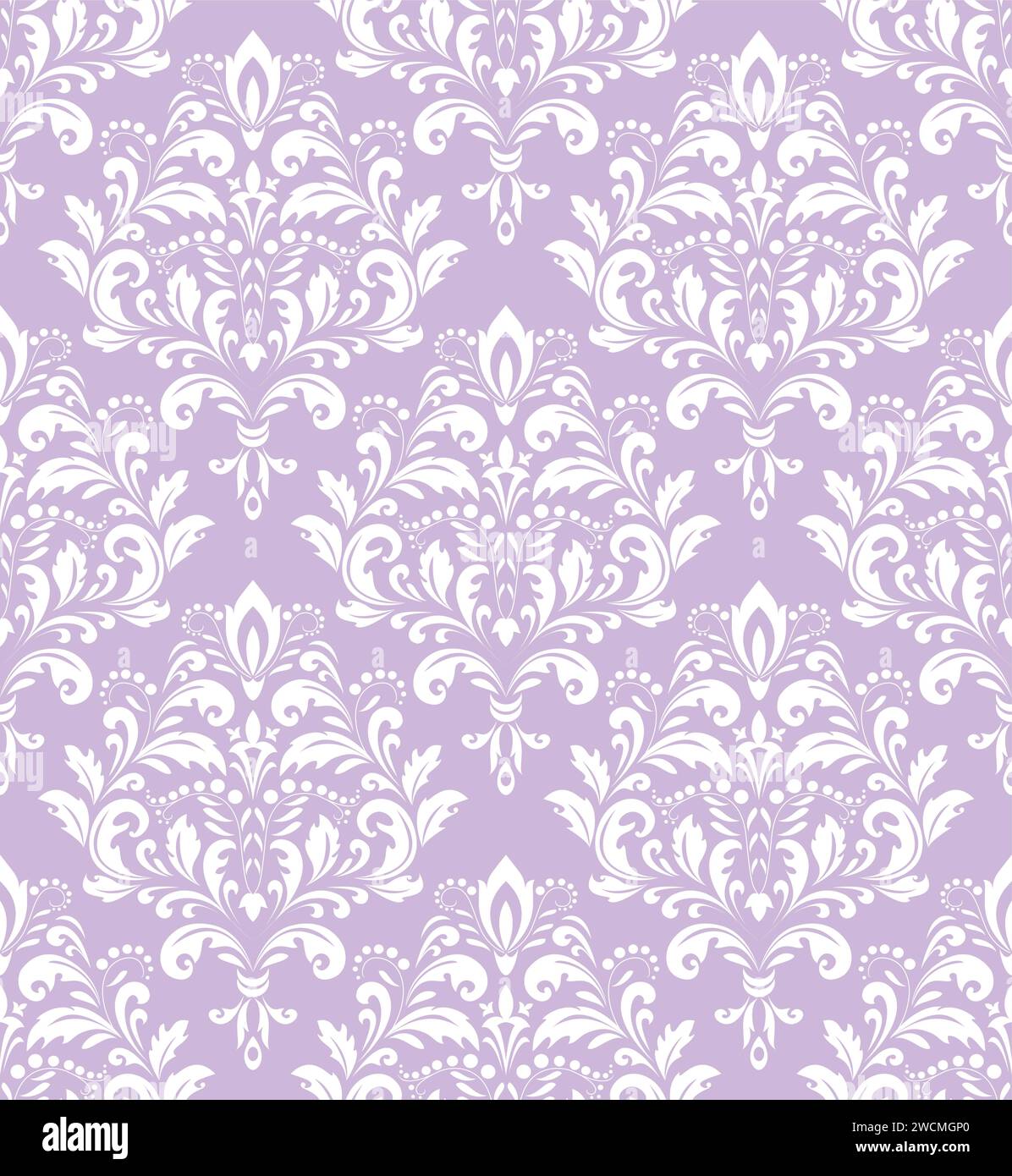 Purple And White Damask Background