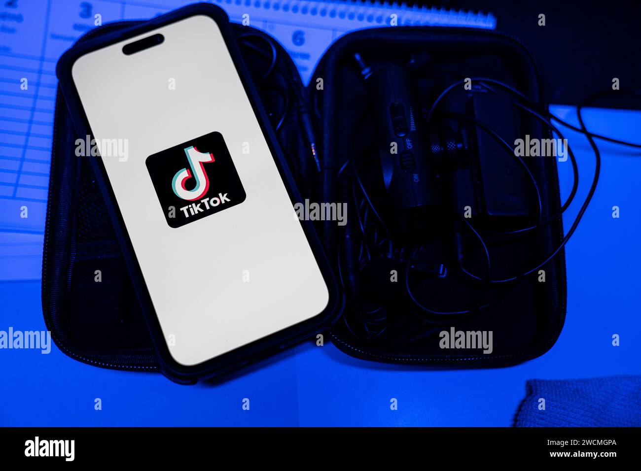 Tik Tok application on the screen of the Apple iPhone 14 Pro Max ...