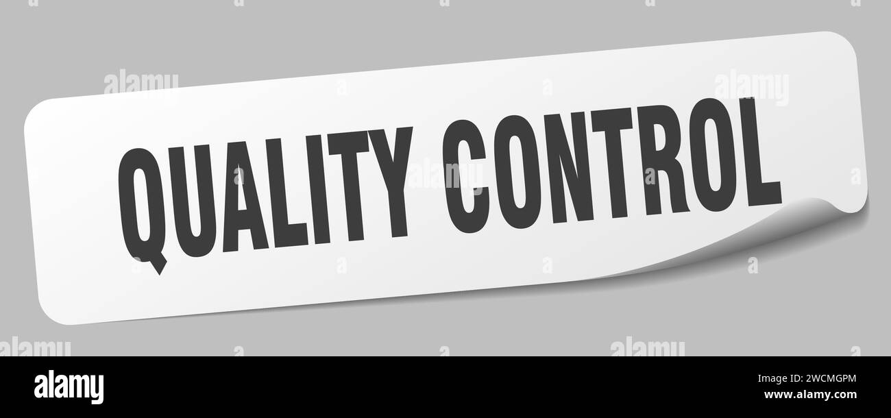 quality control sticker. quality control rectangular label isolated on ...