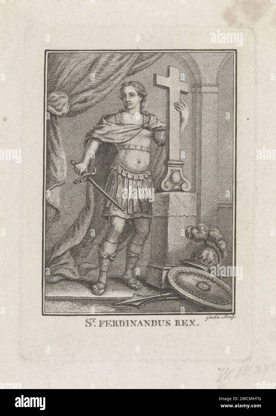 Holy Ferdinand, King of Castile, Henri -Joseph Godin, 1757 - 1834 print ...