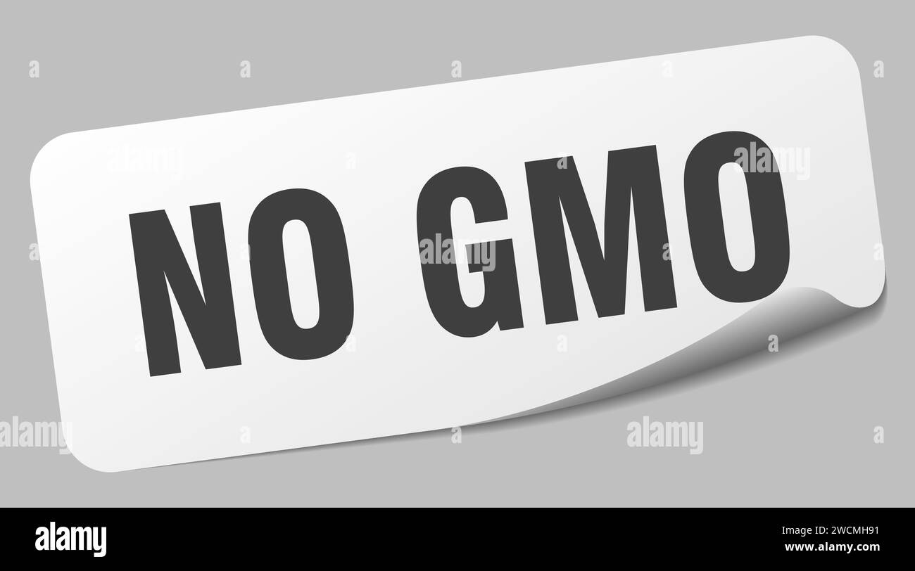 no gmo sticker. no gmo rectangular label isolated on white background Stock Vector Image & Art ...
