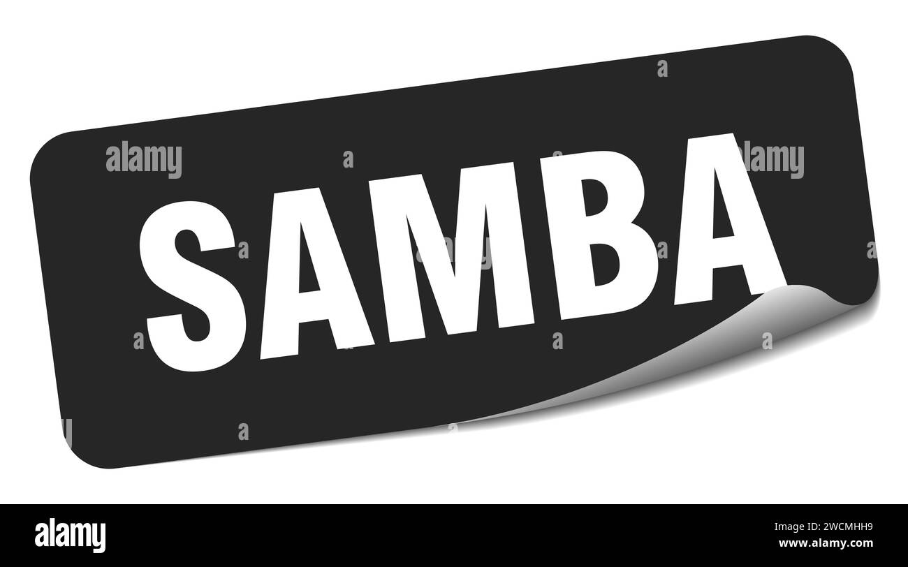samba sticker. samba rectangular label isolated on white background ...