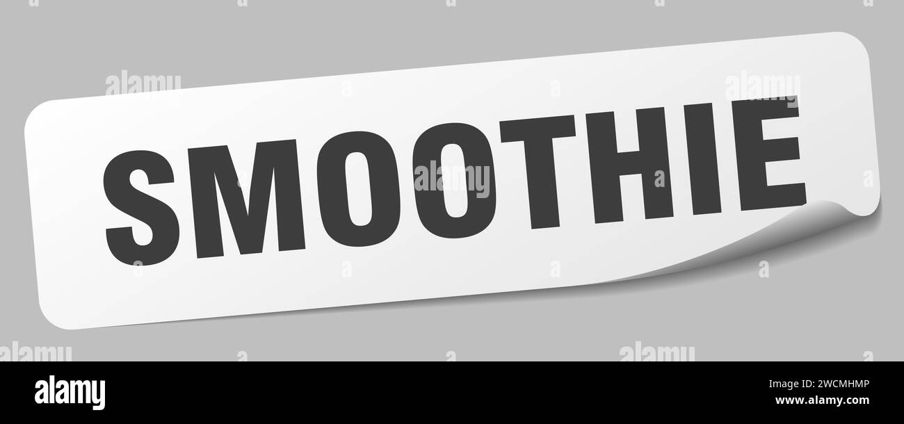 smoothie sticker. smoothie rectangular label isolated on white ...