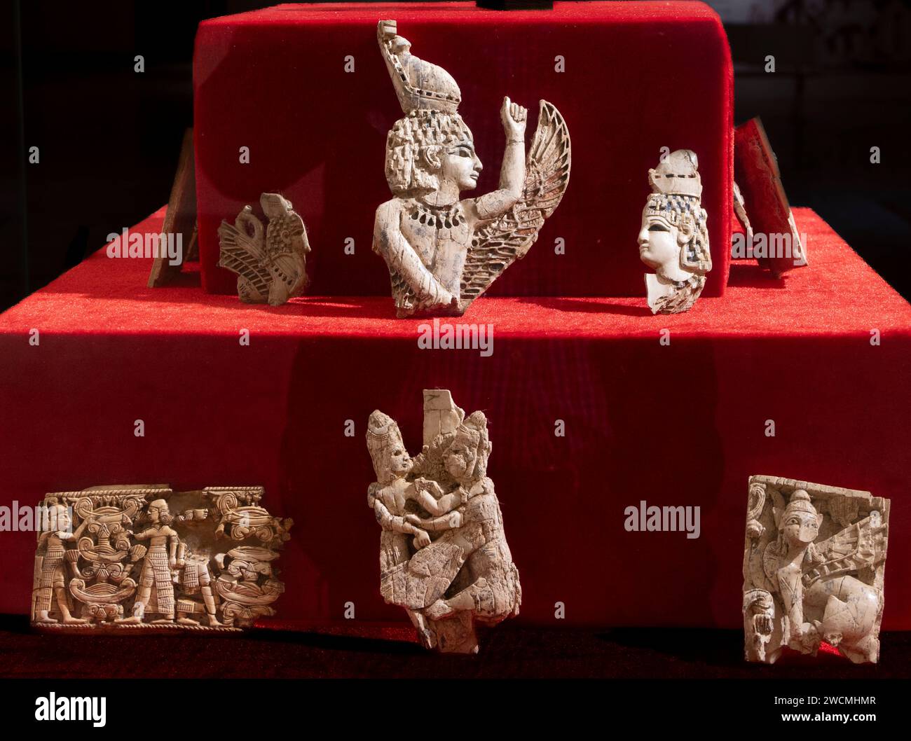 Nimrud ivories, neo-Assyrian period, 911-612 BCE, Iraq Museum, Baghdad ...