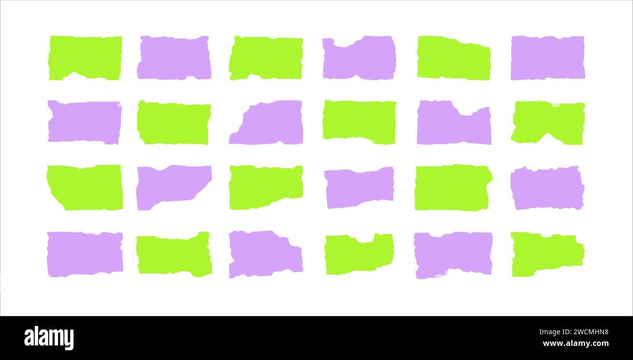 Set of vector wavy edge jagged rectangulars Stock Vector Image & Art ...