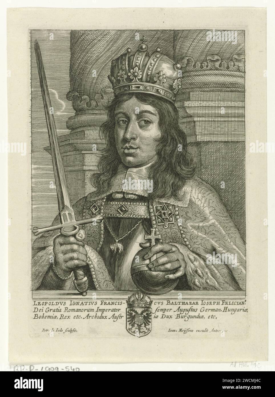 Portrait of Leopold I, Emperor of Germany, Pieter de Jode (II), 1628 ...