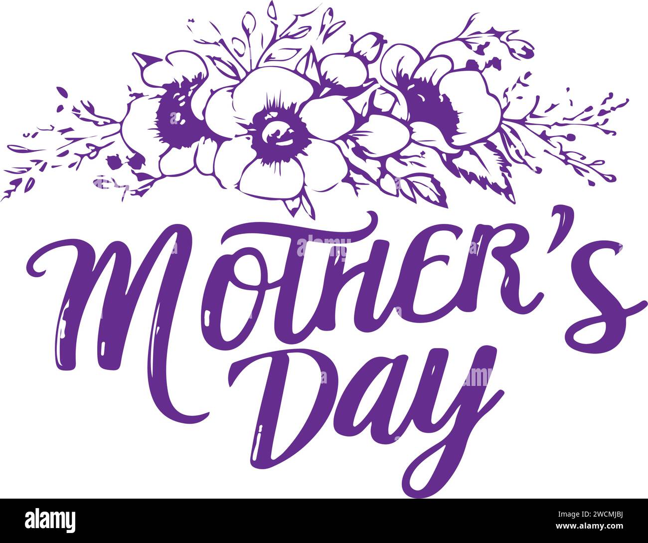 Mothers Day Lettering Calligraphy Vector Stock Vector Image And Art Alamy