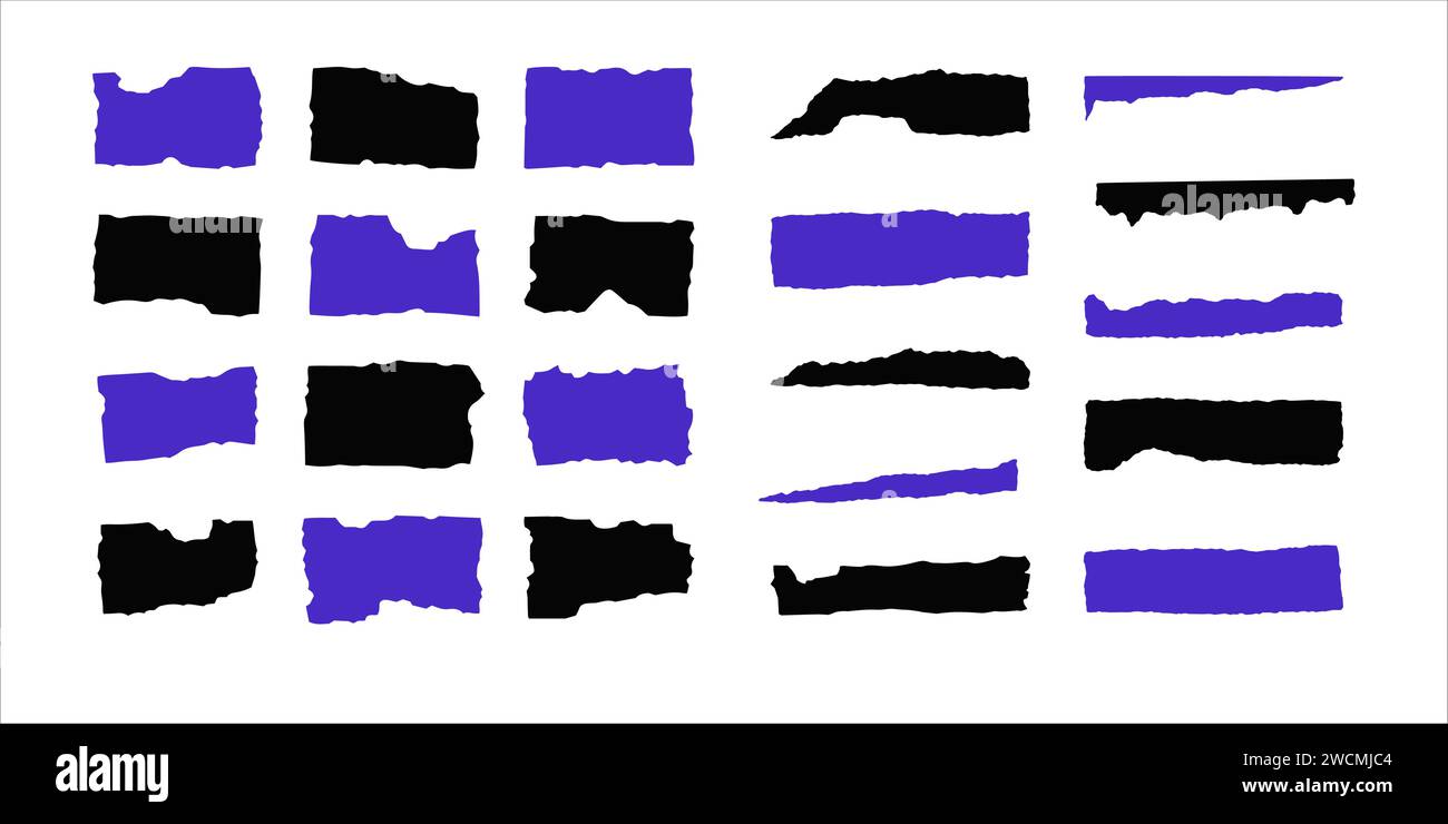 Paper torn blue cut Stock Vector Images - Alamy