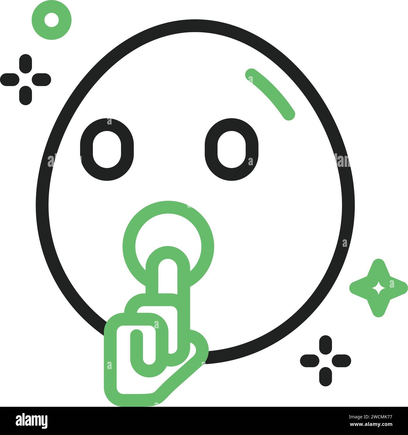 Shushing emoji Stock Vector Images - Alamy