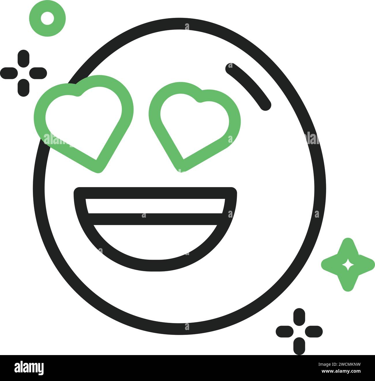 Smiling Face with Heart-Eyes icon vector image Stock Vector Image & Art ...