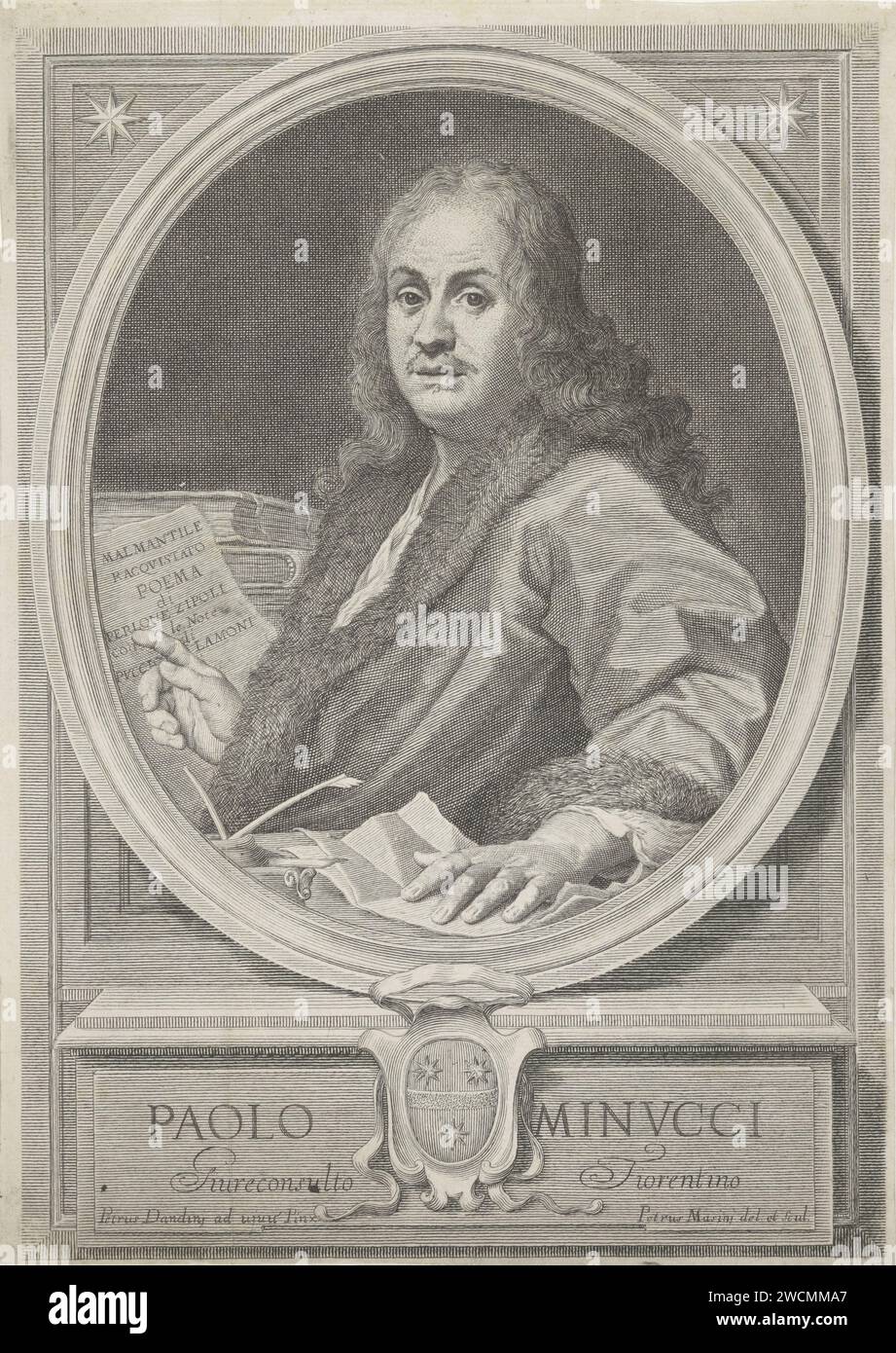 Portret Van Schrijver Paolo Minucci, Pietro Masini, After Pietro ...